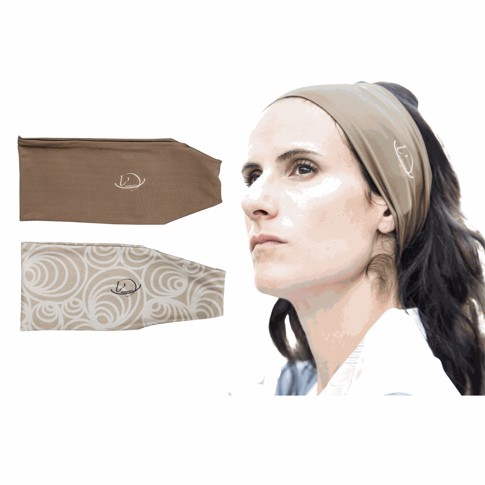 Sports Headband | 2 Pack | Brown & Tan Pattern | Under Helmet Headband ...